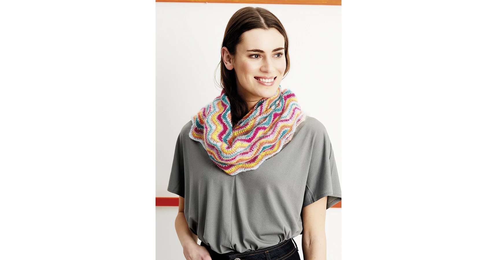 Hullámmintás horgolt sál Elegant Mohair LETÖLTHETŐ LEÍRÁS