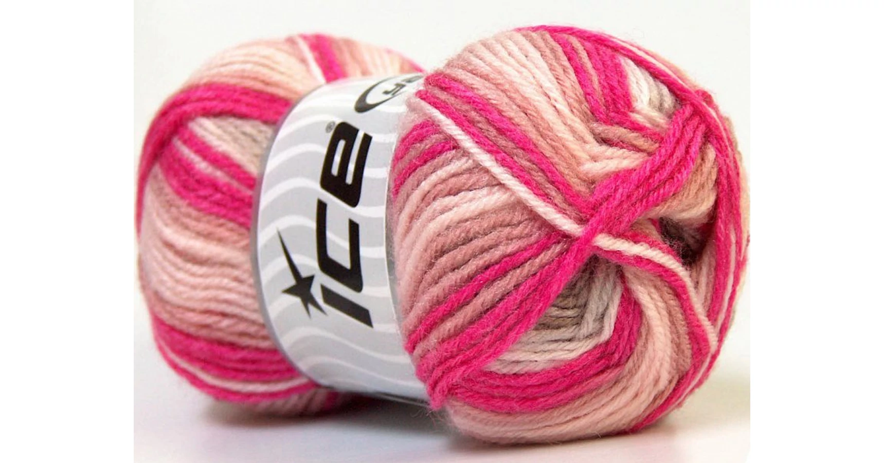 Baby Wool Print rózsaszín, fukszia árnyalatai - Téli fonalak